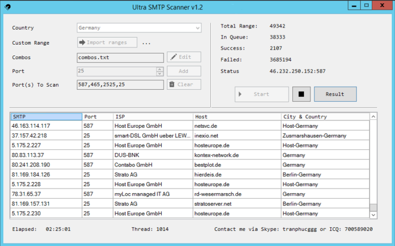 Free SMTP scanning with Ultra SMTP Scanner
